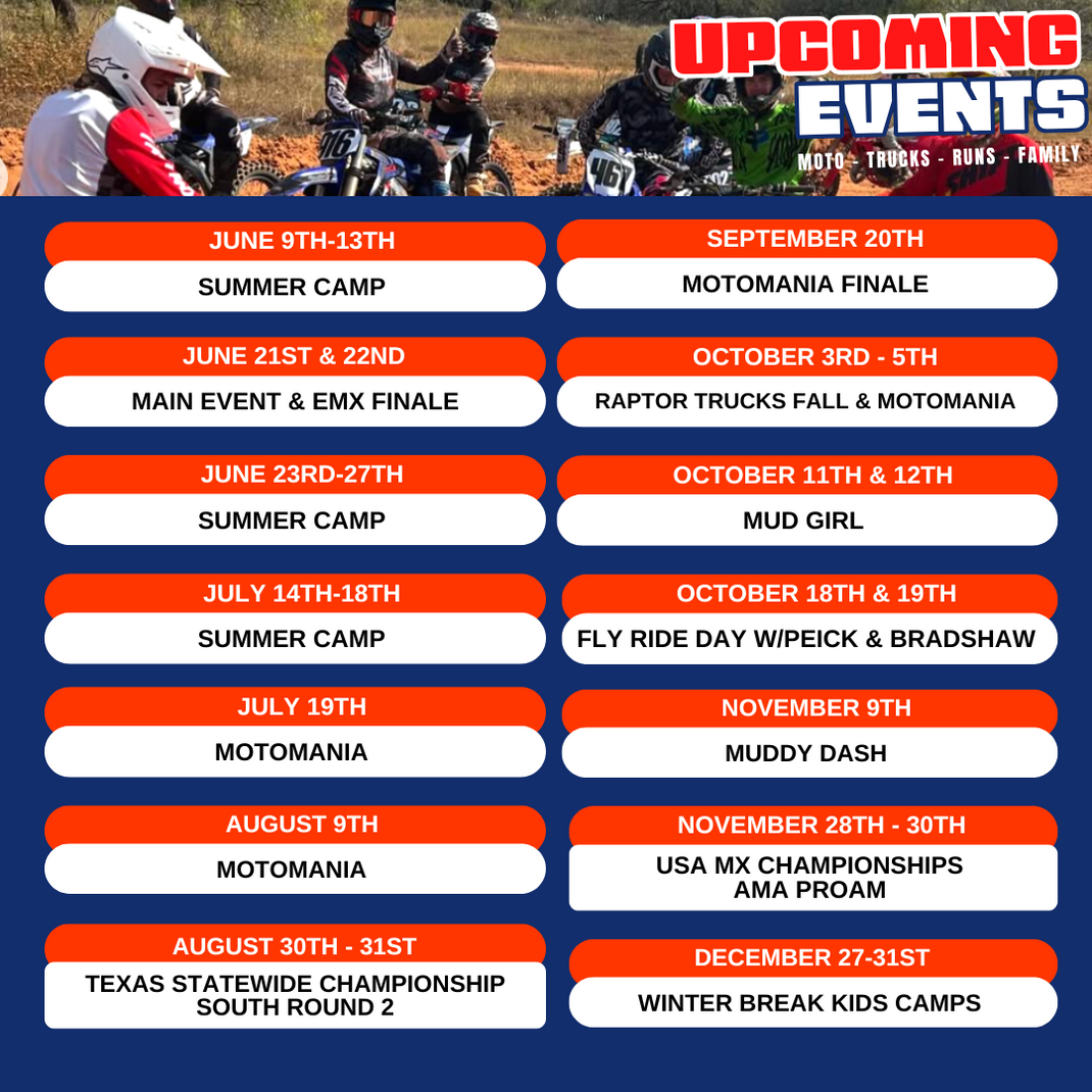 Upcoming Motocross & Community Events – Cycle Ranch